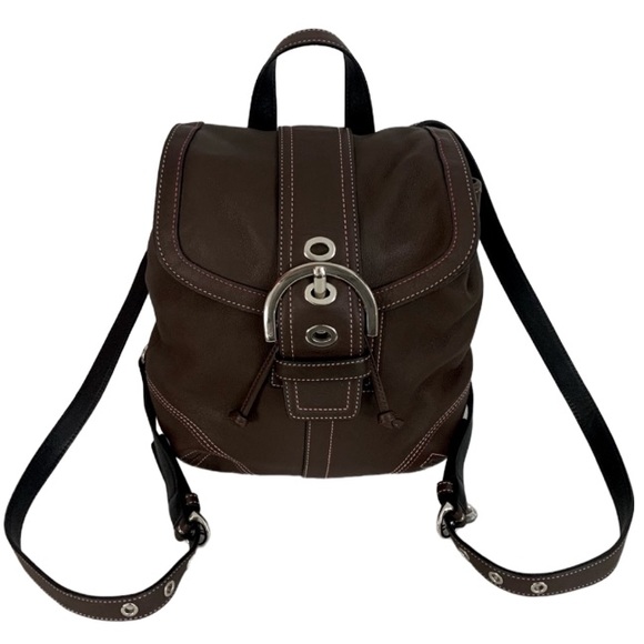 Coach | Bags | Coach Like New Genuine Leather Topstitch Cinch Top Wsnap ...